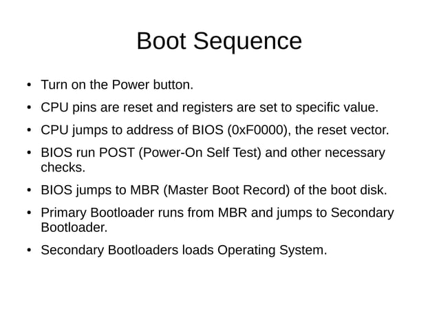 Basics of boot-loader | ODP | Operating Systems | Computer Software and Applications