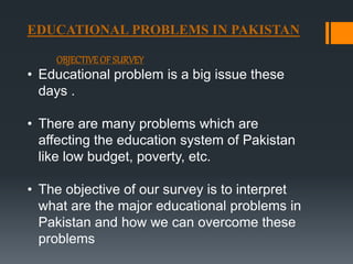 Educational problems of Pakistan | PPT