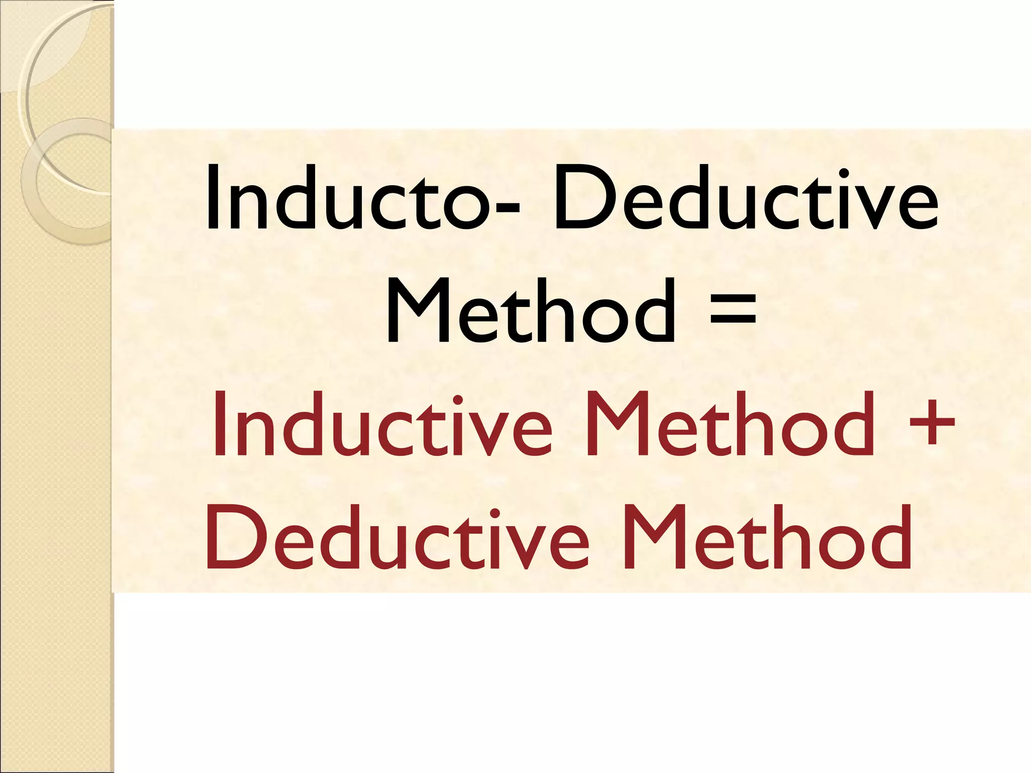 INDUCTIVE-DEDUCTIVE METHOD OF TEACHING MATHEMATICS | PPT