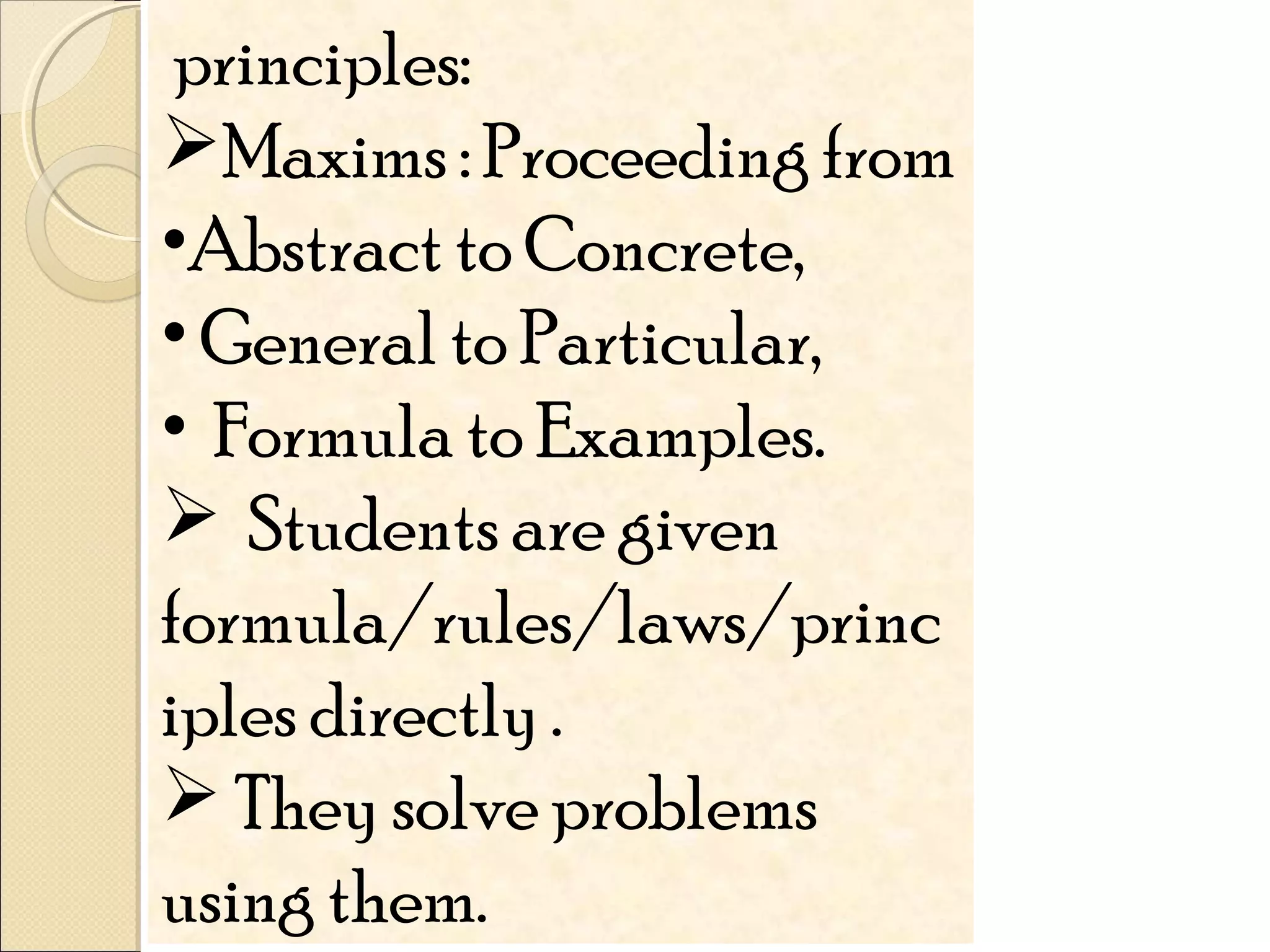 INDUCTIVE-DEDUCTIVE METHOD OF TEACHING MATHEMATICS | PPT