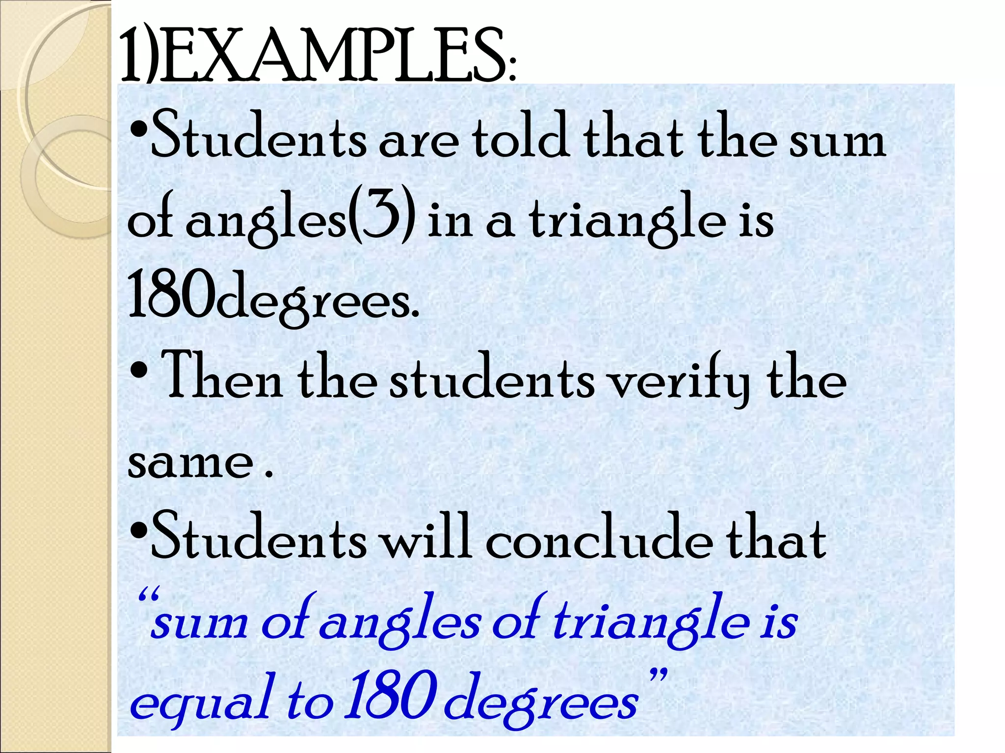 INDUCTIVE-DEDUCTIVE METHOD OF TEACHING MATHEMATICS | PPT