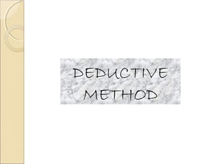 INDUCTIVE-DEDUCTIVE METHOD OF TEACHING MATHEMATICS | PPT