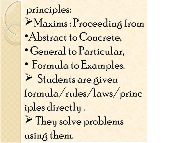INDUCTIVE-DEDUCTIVE METHOD OF TEACHING MATHEMATICS | PPT