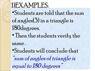 INDUCTIVE-DEDUCTIVE METHOD OF TEACHING MATHEMATICS | PPT