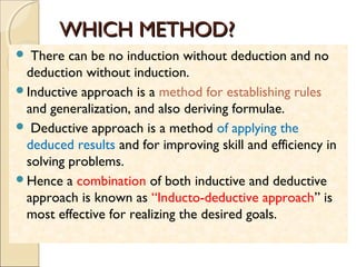 INDUCTIVE-DEDUCTIVE METHOD OF TEACHING MATHEMATICS | PPT