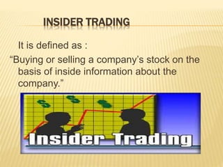 Insider trading | PPTX