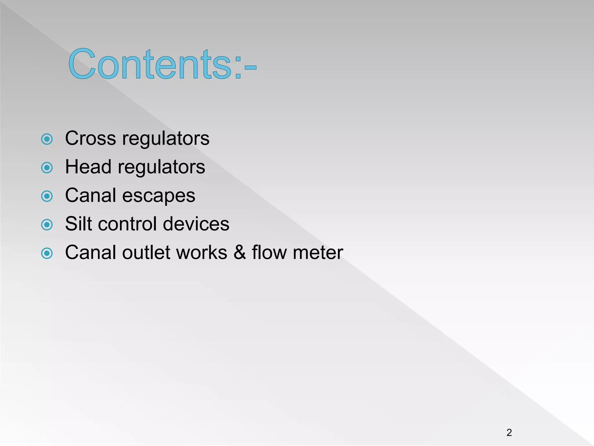Canal Regulation Work | PPTX