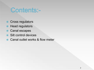 Canal Regulation Work | PPTX