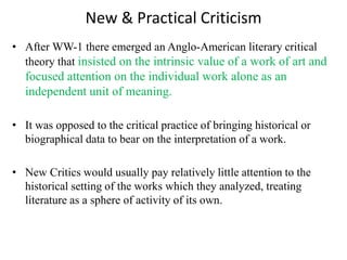 I.A. richards criticism | PPTX