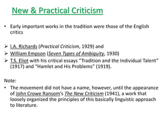 I.A. richards criticism | PPTX