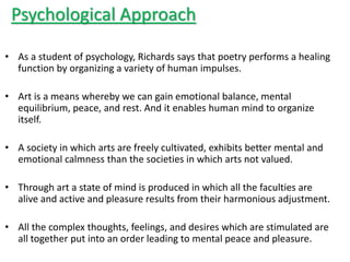 I.A. richards criticism | PPTX