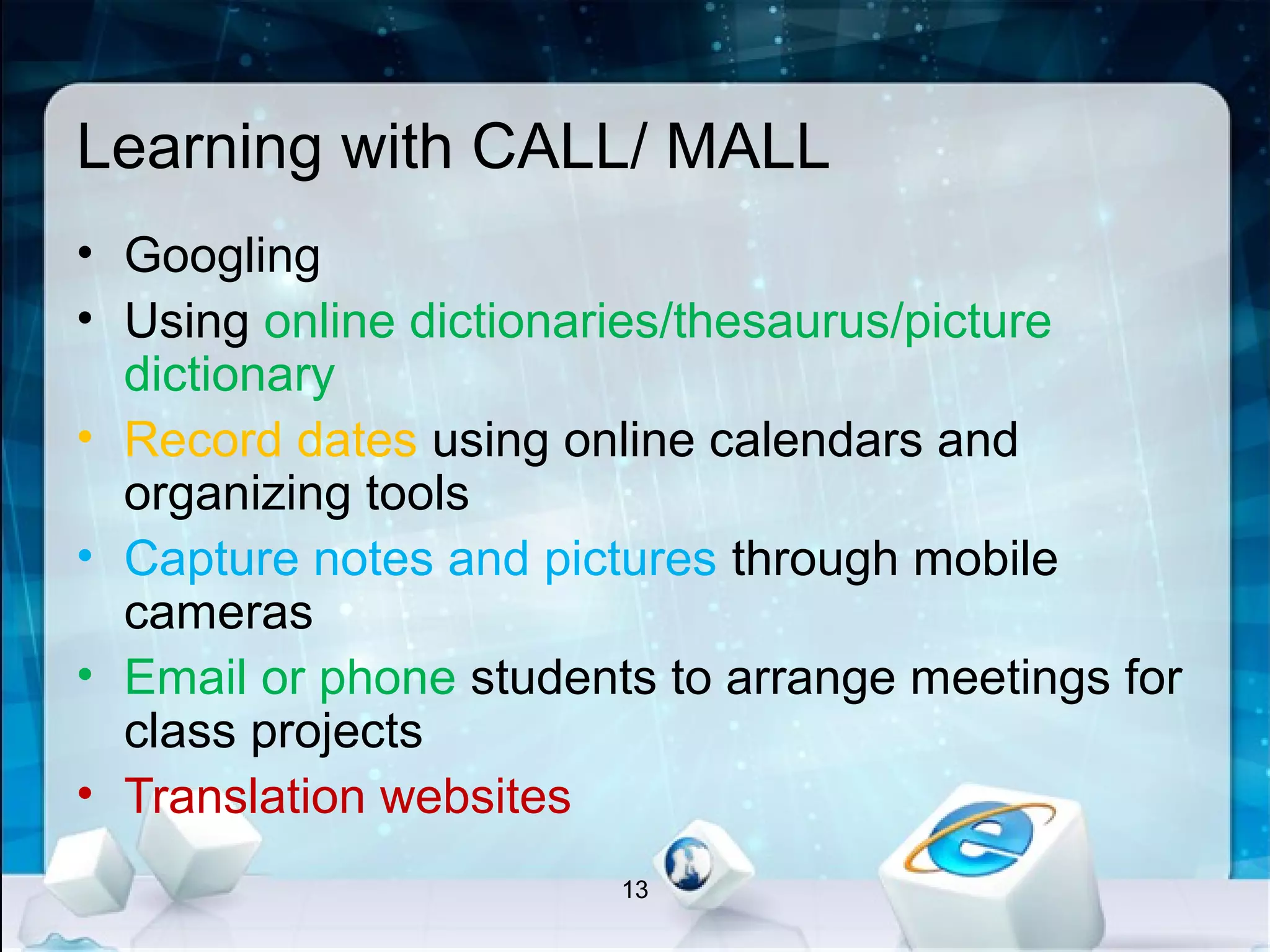 I.technology in esl classroom 2017 | PPT