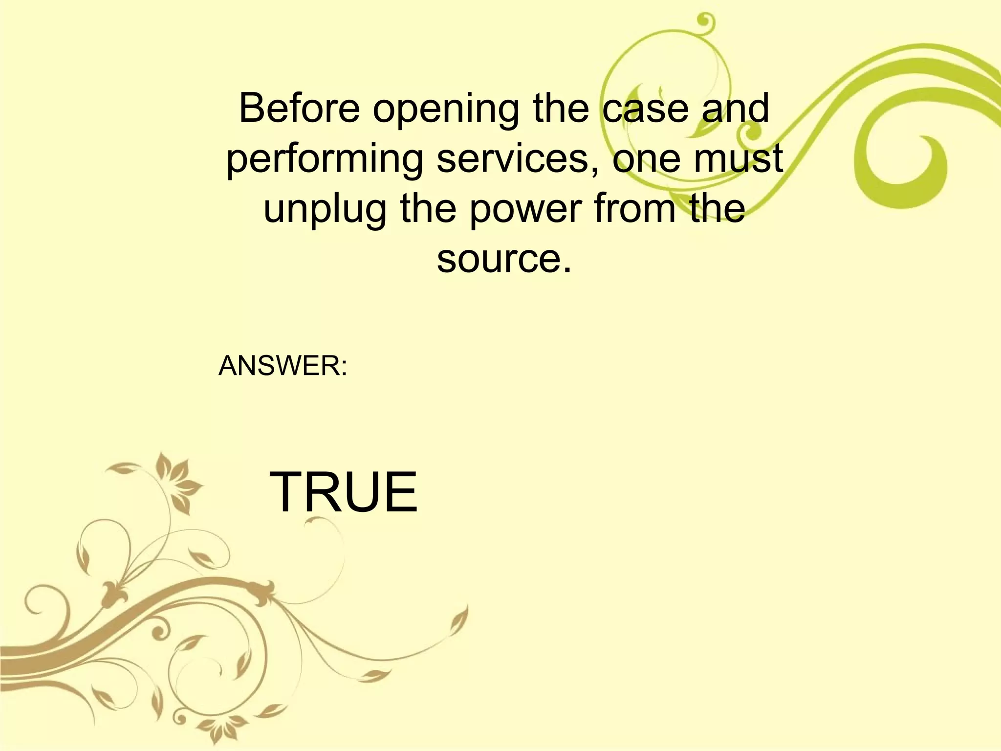 ICT a safety precautions | PPT