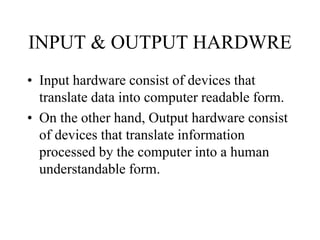 input output devices | PPT