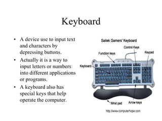 input output devices | PPT