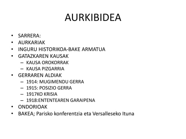 I.mundu gerra aurkezpena | PPTX