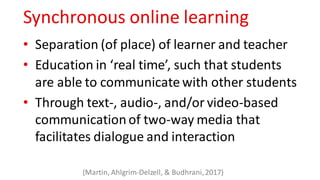 Synchronous online learning in short learning programs by Iwan Wopereis ...