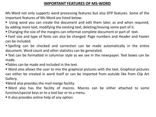 Ms Word | PPT