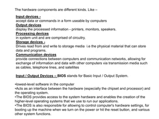 Computer Hardware | PPTX | Operating Systems | Computer Software and ...