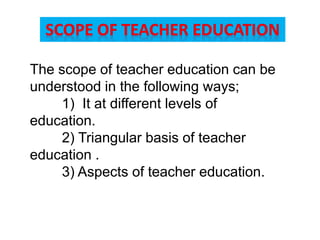 INTRODUCTION TO TEACHER EDUCATION | PPTX