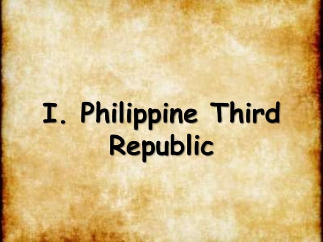 Philippine Third Republic | PPTX | Politics