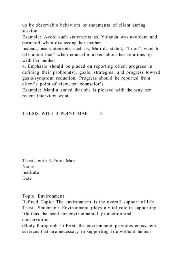 I. The purpose of writing a counseling session summary is to repor | PDF