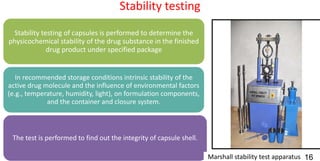 In Process And Final Product Quality Control Test For Capsules | PPTX