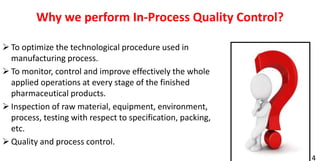 In Process And Final Product Quality Control Test For Capsules | PPTX