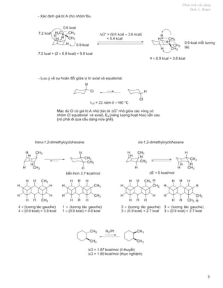 I. Phân tích cấu dạng. Được dịch từ Modern Organic Synthesis Lecture ...