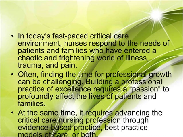 I. Building a Professional Practice Model for Excellence nursing.ppt
