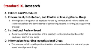 Unit 1. Introduction to Hospital Pharmacy | PDF