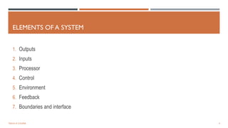 I. Systems definition and concepts. The Introduction. ppt | PPT