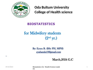 I. Chap1 Introduction to Biostatistics .pptx