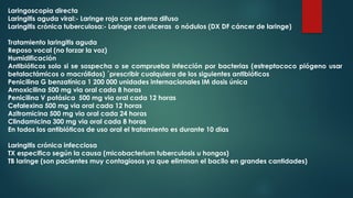 Laringitis descripción, diagnóstico y tratamiento | PPTX
