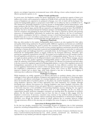 Biodegradable Plastics: Innovations and Market Potential (www.kiu.ac.ug ...