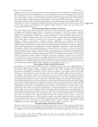 The Influence of Music on Social Movements (www.kiu.ac.ug) | PDF