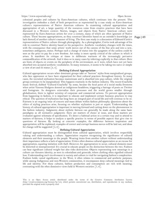 Cultural Appropriation Vs. Appreciation in The Arts (www.kiu.ac.ug) | PDF