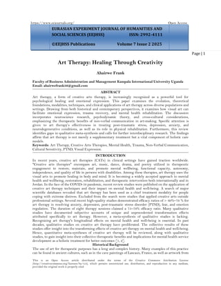 Art Therapy: Healing Through Creativity (www.kiu.ac.ug) | PDF
