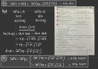 Advanced Trigonometric Functions and Domain Analysis in Mathematics | PDF