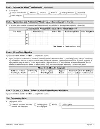 i-912.pdf | Government Support and Welfare | Financial Assistance