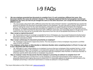 The I-9 Nine Item Checklist | PPTX