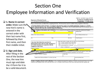 The I-9 Nine Item Checklist | PPTX | Resume Writing and Advice | Job Search
