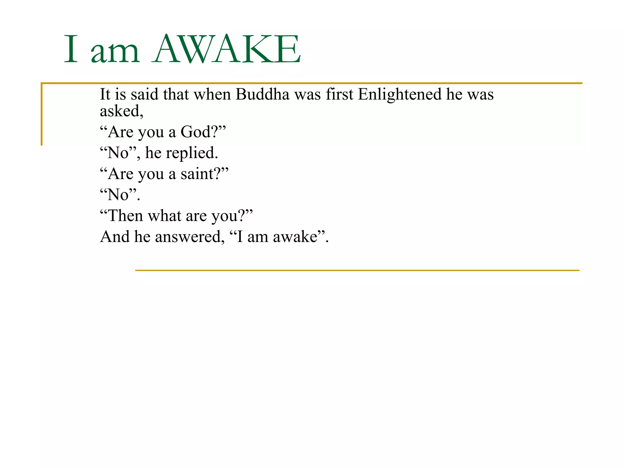I am Awake | PPT