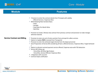 I boss ERP for CFA, Logistics Companies | PPT