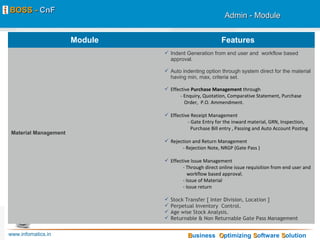 I boss ERP for CFA, Logistics Companies | PPT