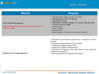 I boss ERP for CFA, Logistics Companies | PPT