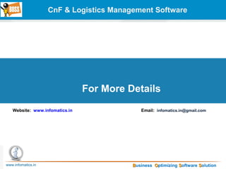 I boss ERP for CFA, Logistics Companies | PPT