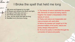 I-broke-the-spell-that-held-me-long-MALA.pptx | Poetry | Books and ...