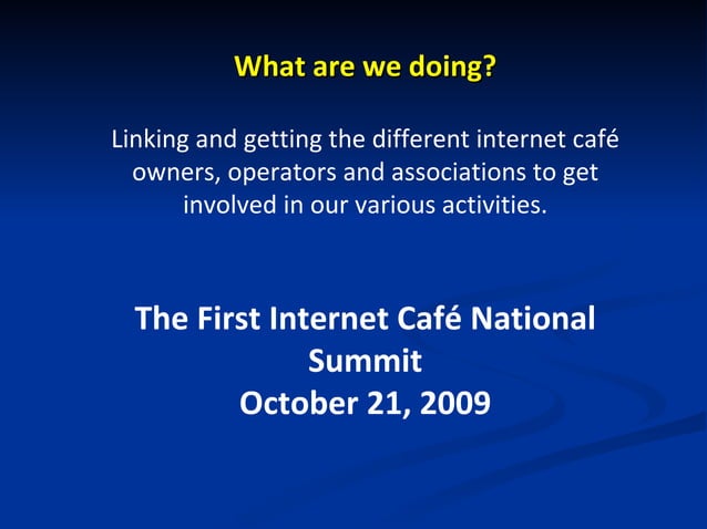 I Cafe Pilipinas Presentation | PPT | Internet | Computing