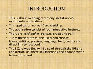 i-card wedding invitation-multimedia project | PPTX